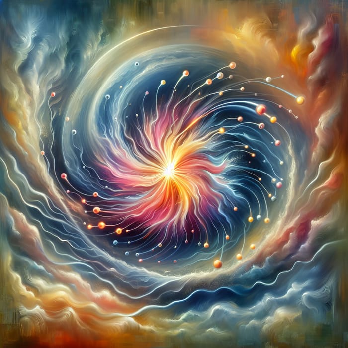 The Genesis: Abstract Oil Painting Depicting the Origin | AI Art ...