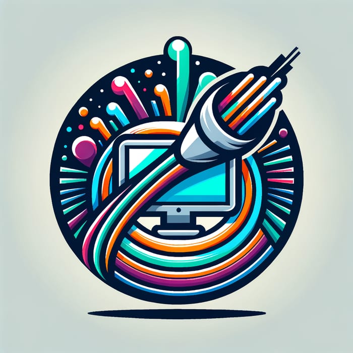 Fiber-Optic Internet and TV Services | Unique Logo Design | AI Art ...
