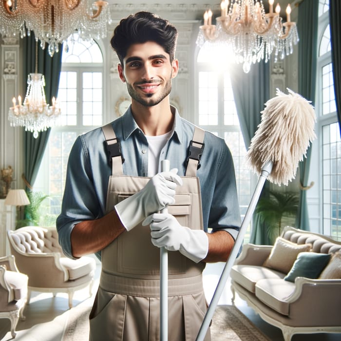 Professional Middle-Eastern House Cleaner | Elite Cleaning Services | AI Art Generator | Easy ...