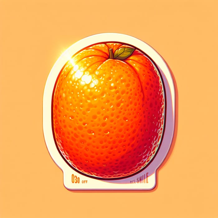 Vivid Orange Peel-Off Sticker | AI Art Generator | Easy-Peasy.AI