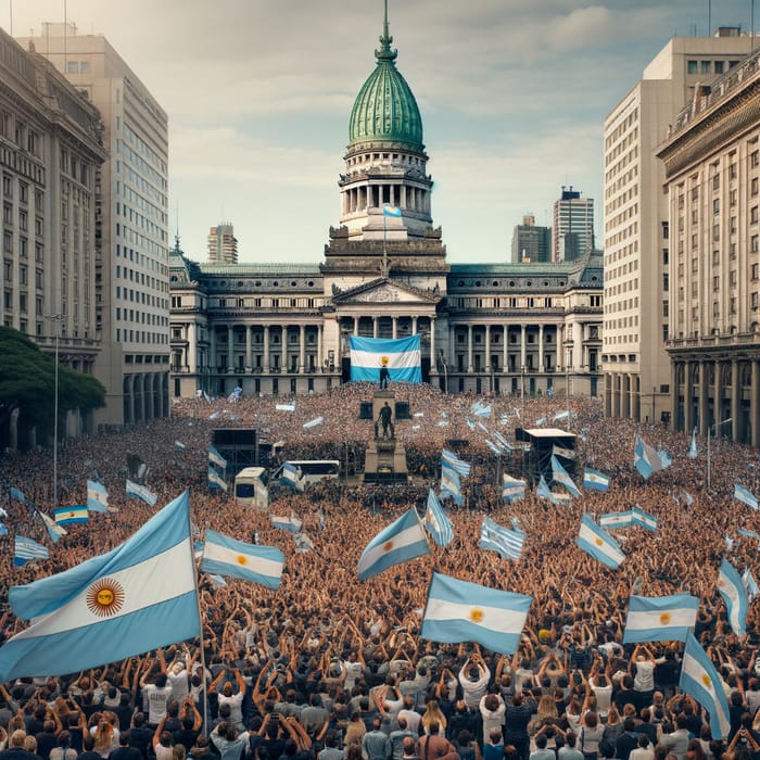 Supporters Rally at National Congress with Argentine & Libertarian ...