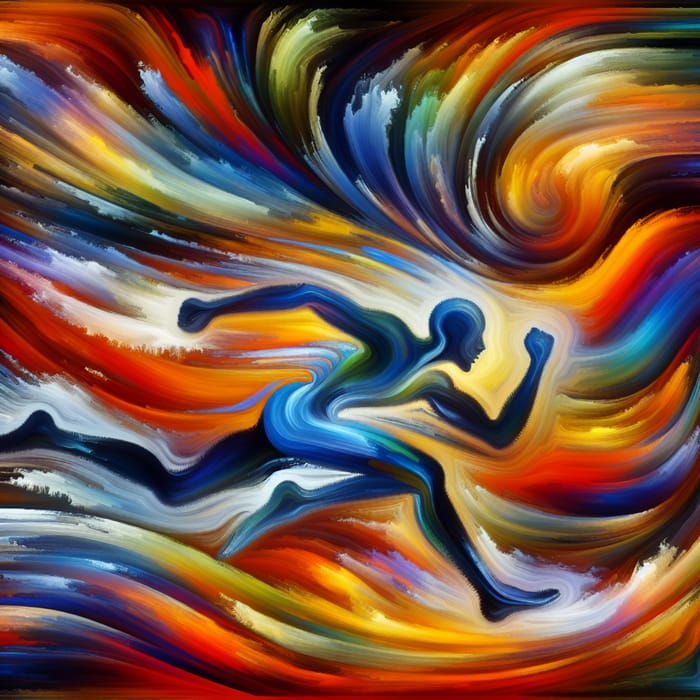 Vibrant Abstract Spirit of Competition Art | AI Art Generator | Easy ...