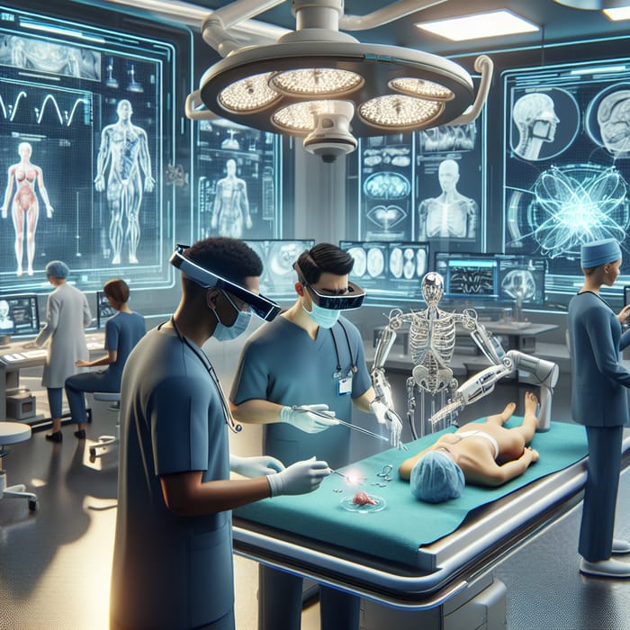 Futuristic Medical Training with AI and VR Technology | AI Art ...
