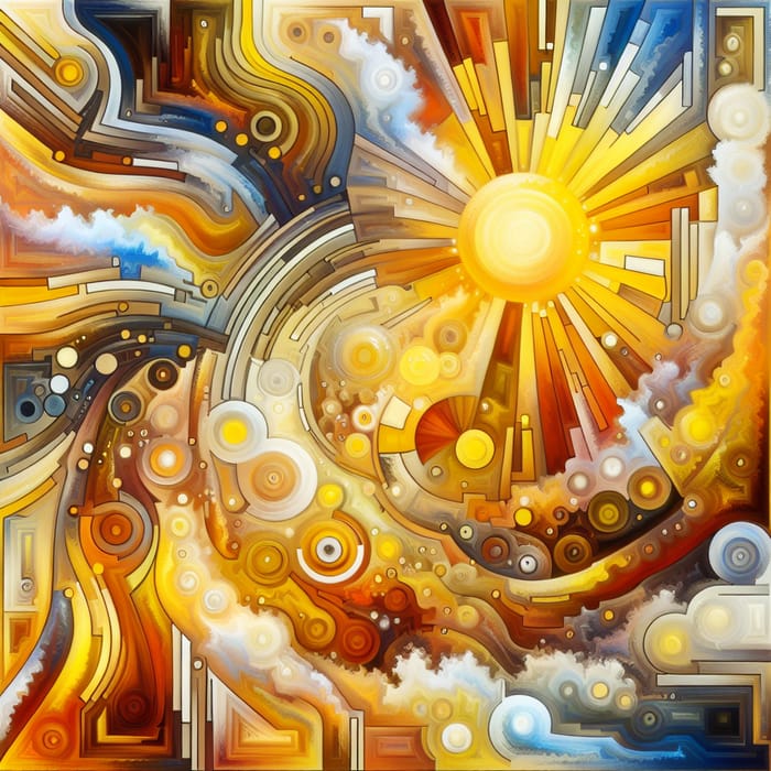 Vibrant Abstract Sunshine Art | AI Art Generator | Easy-Peasy.AI