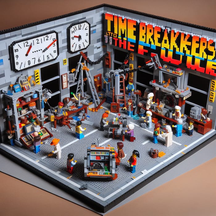 Epic Lego Back to the Future Scene - Time Breakers | AI Art Generator ...