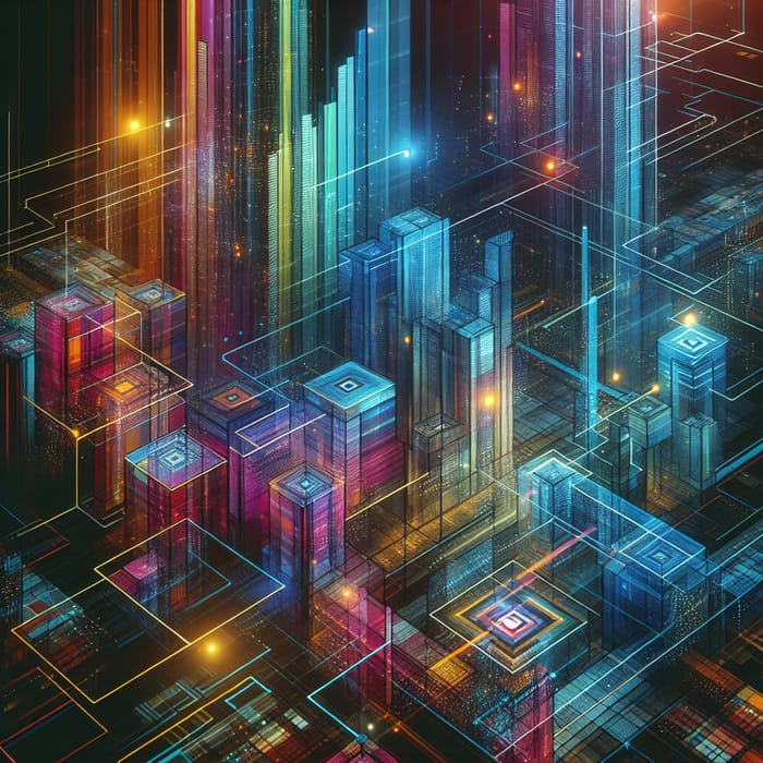 Futuristic Zero Trust Architecture Art: Cyberpunk Network Nodes | AI ...