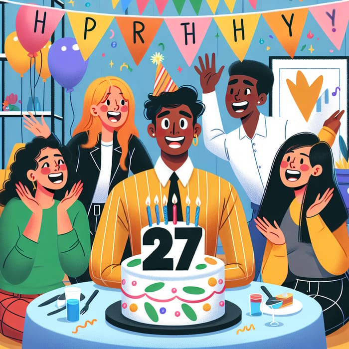 27 Years Old Interevent Celebration | AI Art Generator | Easy-Peasy.AI