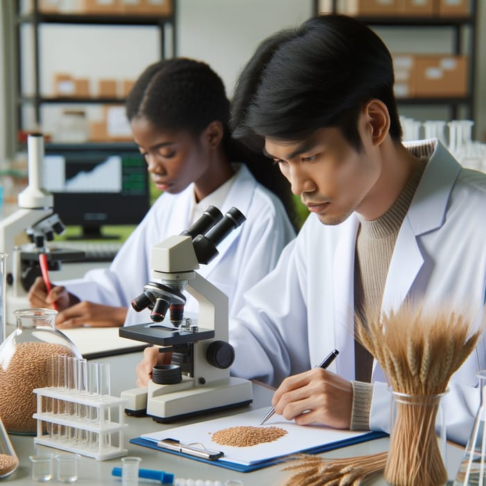 Wheat Research in a Laboratory Setting | AI Art Generator | Easy-Peasy.AI