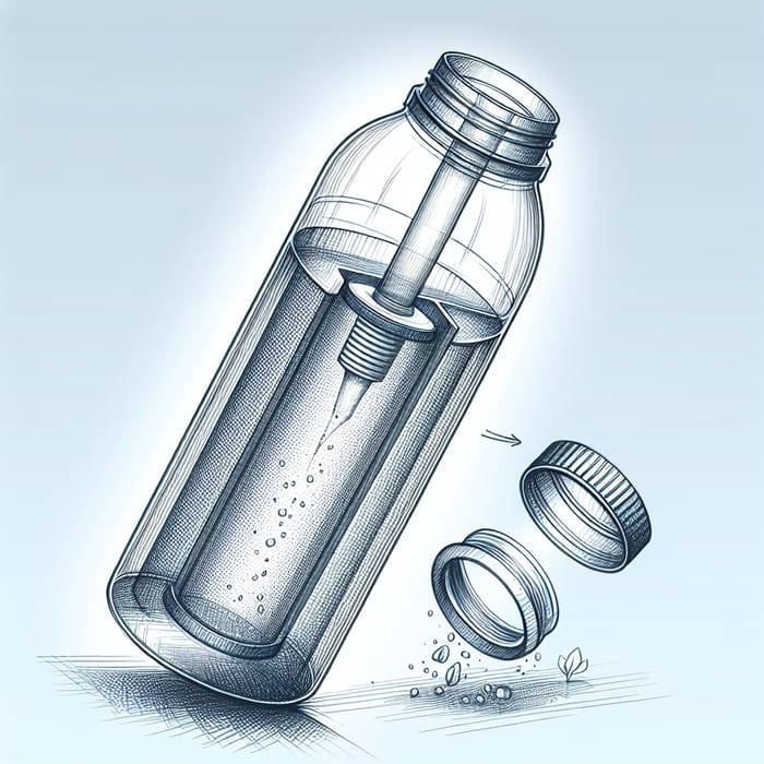 Innovative Water Bottle with Built-In Purifier Design | AI Art Generator | Easy-Peasy.AI