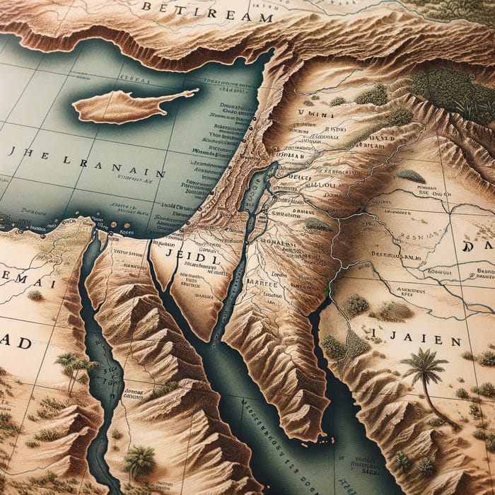 Map of Holy Land: Explore Jesus Christ's Region in 1st Century AD | AI ...