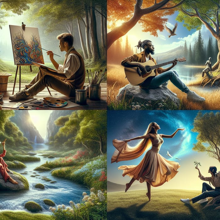 Blissful Creativity: Nature-Inspired Artistic Expressions | AI Art ...