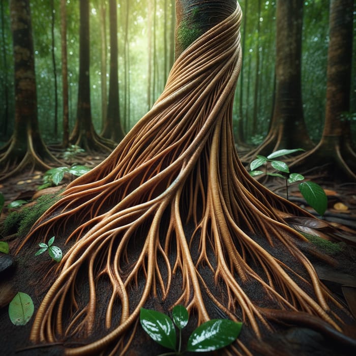 Roots Transformed into Ropes and Tree Trunk | AI Art Generator | Easy ...