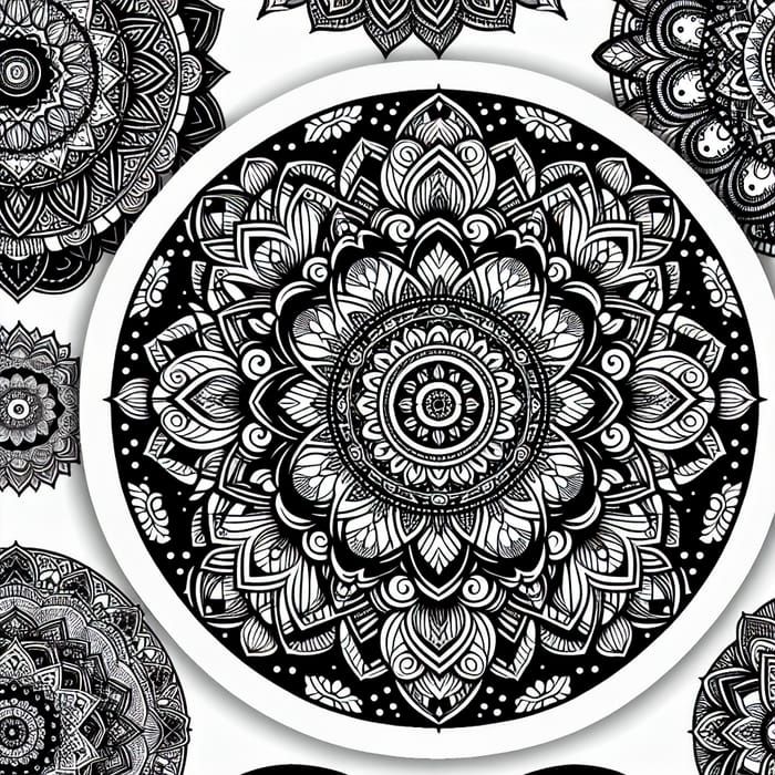 Intricate Mandala Coloring Pages for Relaxation and Mindfulness | AI ...