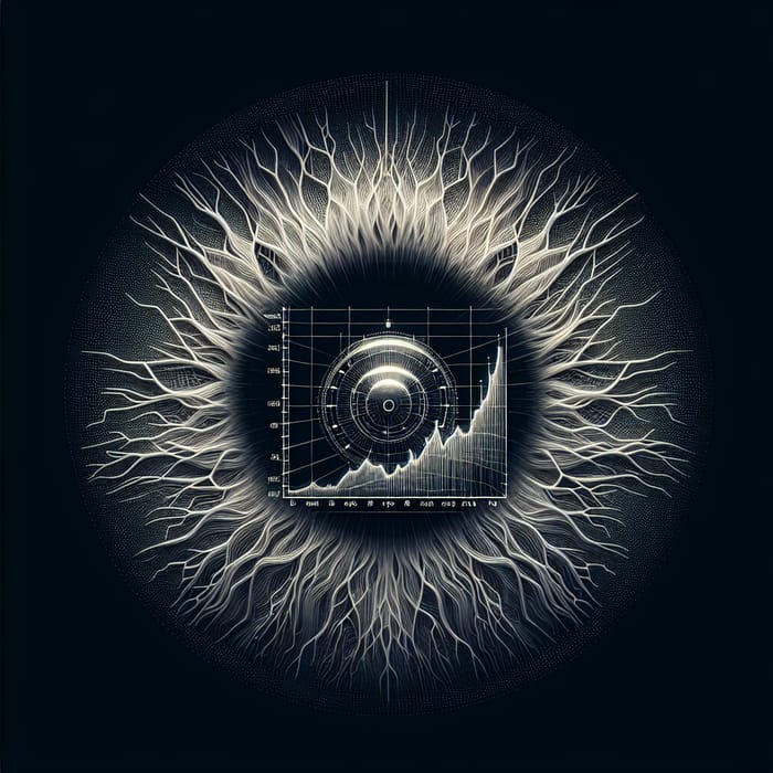 Observational Eye with Line Graph Design | AI Art Generator | Easy-Peasy.AI