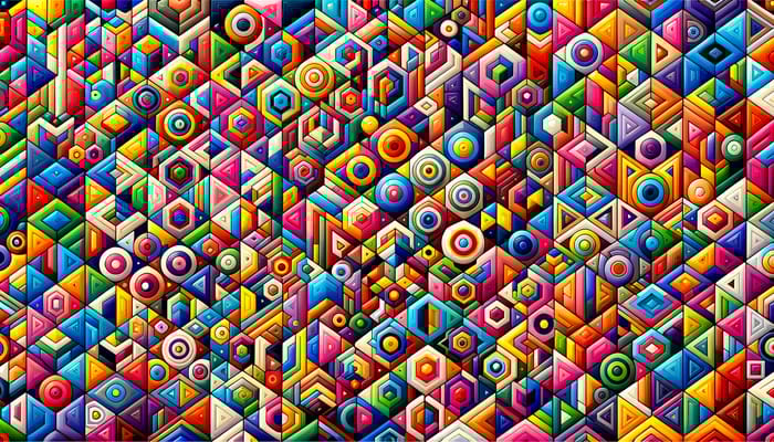 Colorful & Vivid Geometric Patterns | Abstract Shapes Design | AI Art ...