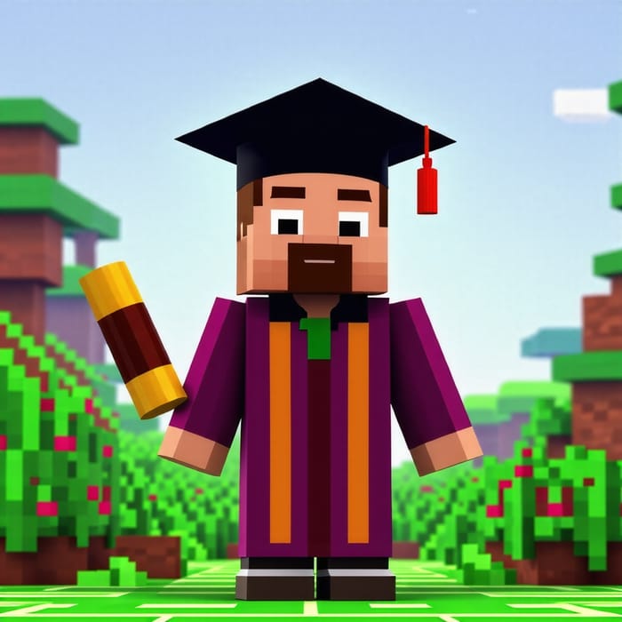Minecraft Villager Graduating: Celebration at Villager University | AI ...