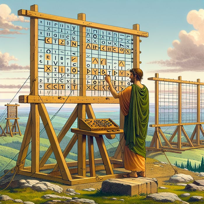 Polybius Optical Telegraph System - Ancient Greek Communication | AI ...