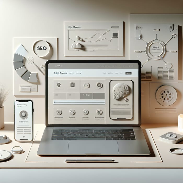 Minimalist Digital Marketing Concepts Unveiled | AI Art Generator ...