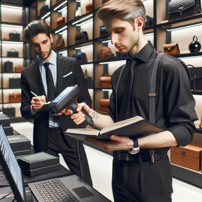 Luxury Store Stock Management: High-End Inventory Control Scene | AI ...