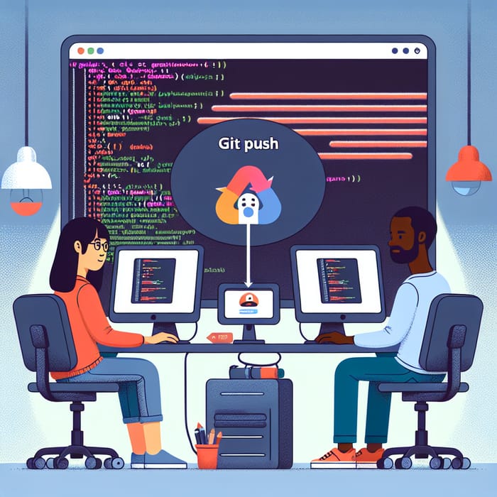 Collaborating With Github Git Push Strategies Ai Art Generator Easy Peasyai 