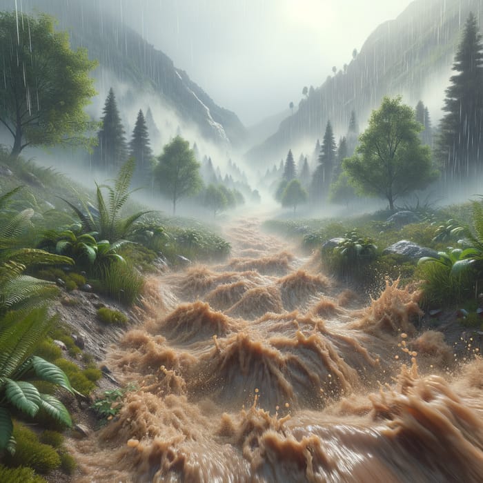Lifelike Rainfall Impact on Water Quality | AI Art Generator | Easy ...
