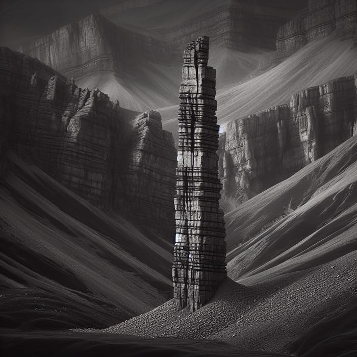 Rock Pinnacle in Majestic Mountain Terrain | AI Art Generator | Easy ...