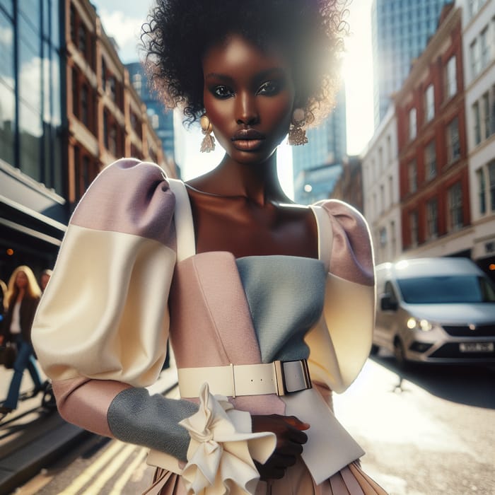 Stylish Fashion Model in Urban Setting | AI Art Generator | Easy-Peasy.AI