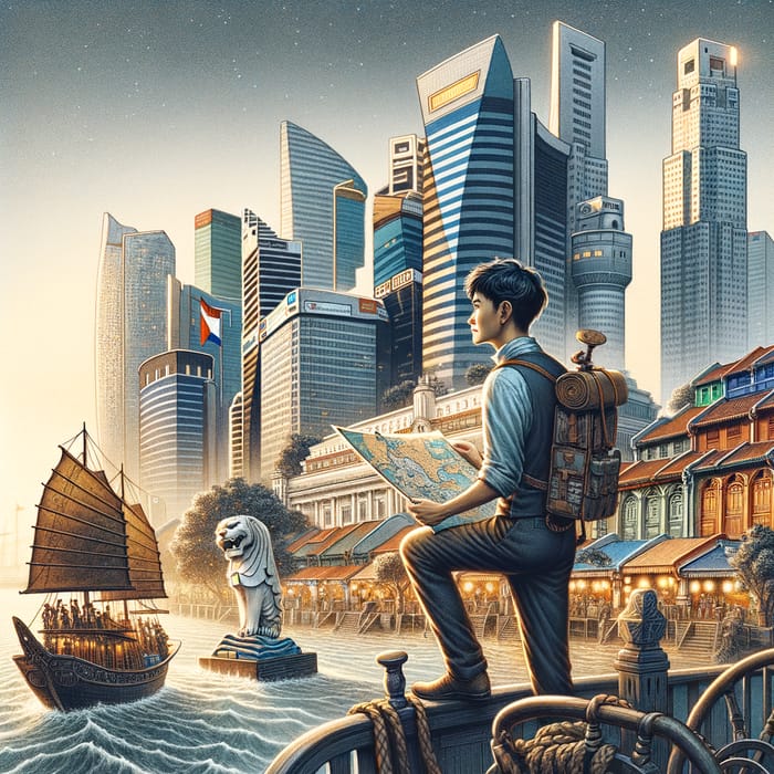 Rizal's First Journey: Discovering Singapore | AI Art Generator | Easy-Peasy.AI