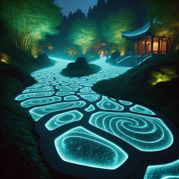 Illuminate Your Path with Photoluminescent Concrete | AI Art Generator ...