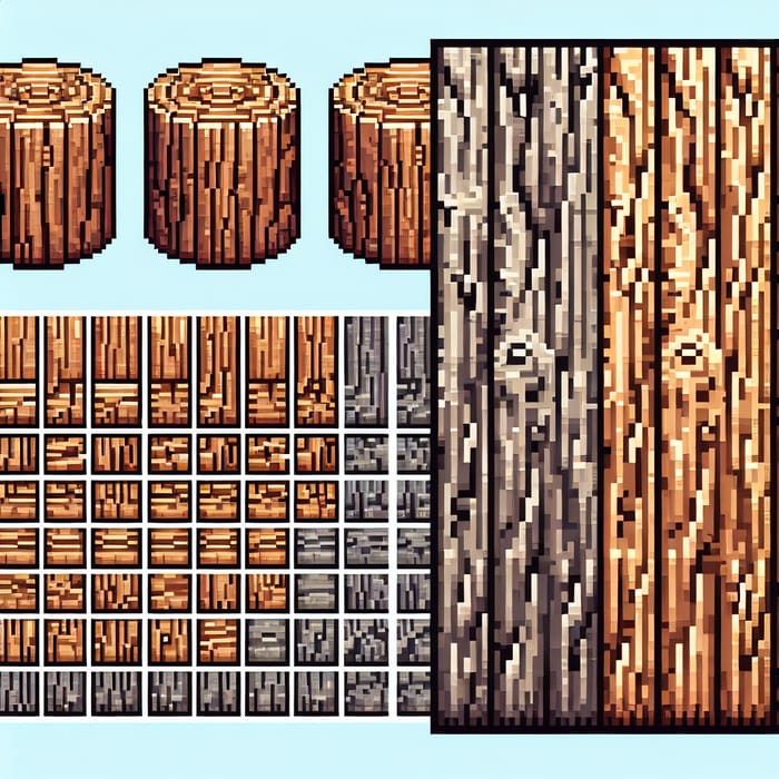 512px Wood Beam Pixel Art Sprite Sheet | AI Art Generator | Easy-Peasy.AI