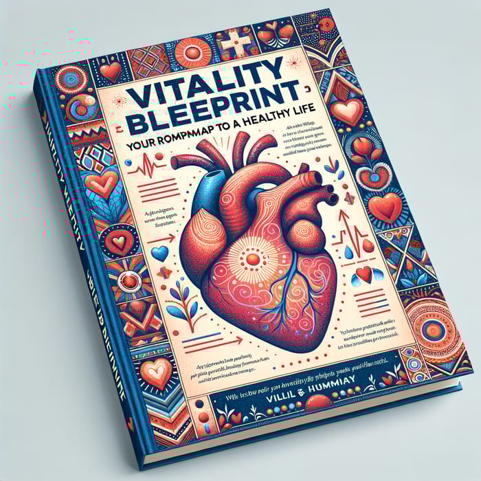 Vitality Blueprint: Heart Health Book Cover Design | AI Art Generator ...