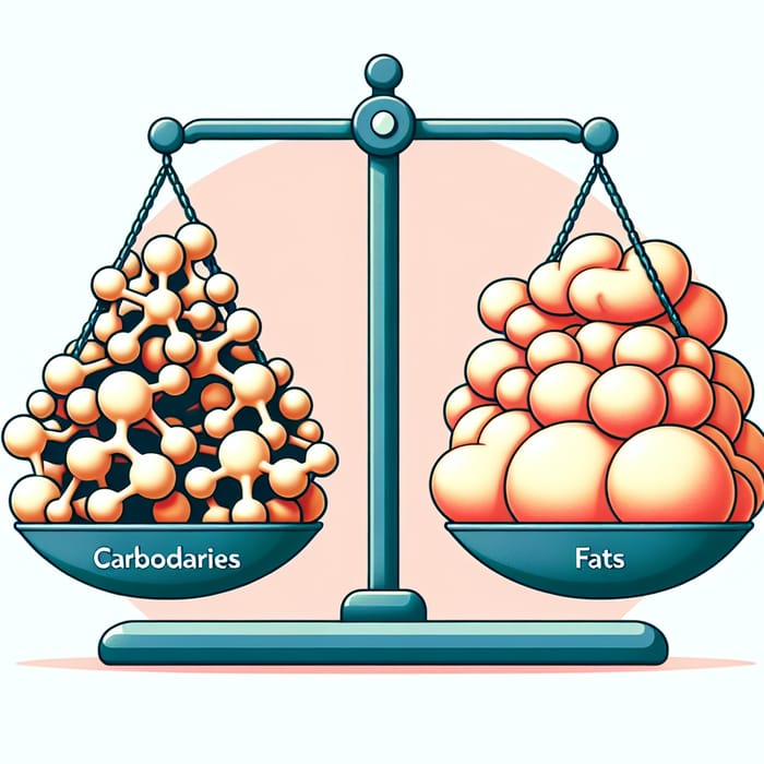 Carbohydrates vs Fats Nutritional Comparison | AI Art Generator | Easy ...