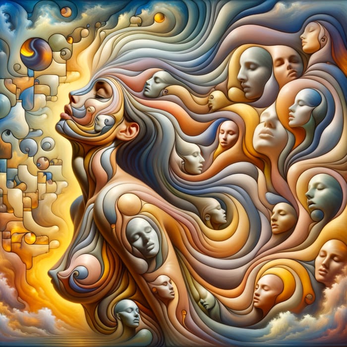 Embracing Interconnectedness: Surreal Mosaic of Melting Elements | AI ...