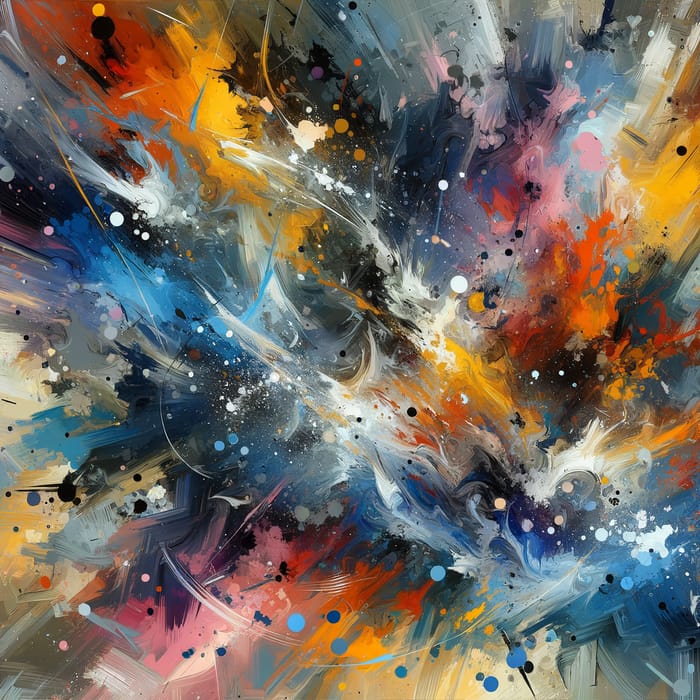 Vibrant Abstract Digital Painting | Chaos & Energy Essence | AI Art ...