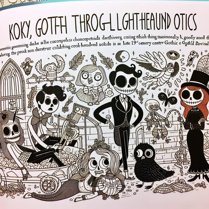 Dark Comedy: Death in Tim Burton-Inspired Coloring Page | AI Art ...