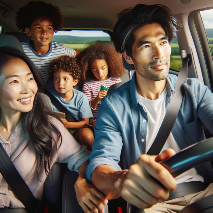 Family Driving Adventure | Multicultural Road Trip Experience | AI Art ...