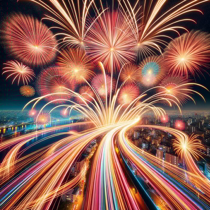 Colorful Fireworks Display | Joyful Festive Atmosphere | AI Art ...