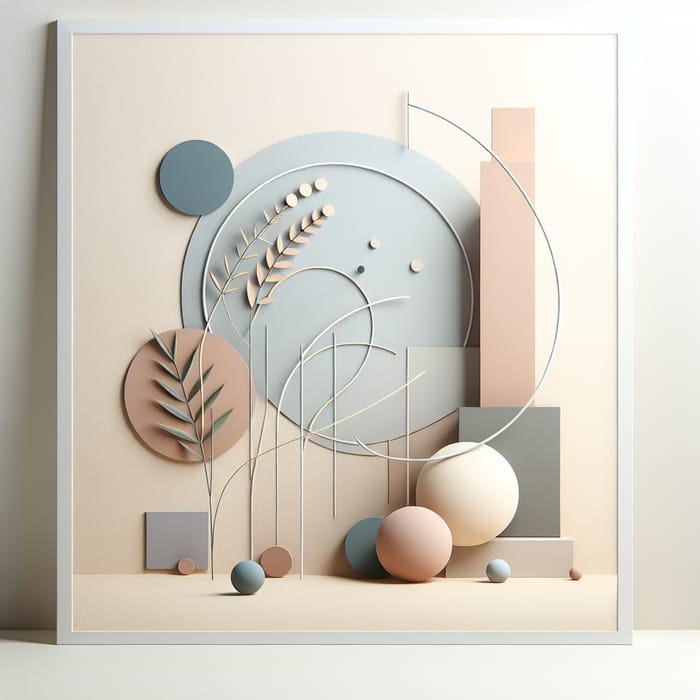Minimalistic Abstract Art: Geometric Shapes & Soft Tones | Unique ...