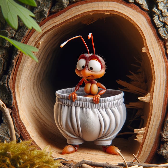 Cute Ant in Unique Underwear Illustration | AI Art Generator | Easy ...