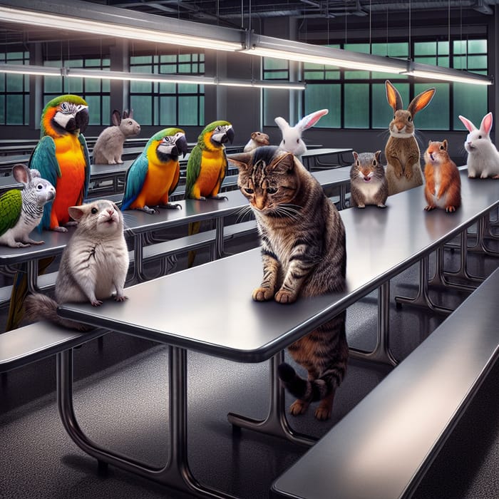 Lonely Tabby Cat at Lunch Table | Animals Teasing and Ignoring It | AI ...