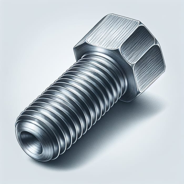 Detailed Metallic Bolt Drawing | Realistic 3D Design | AI Art Generator ...