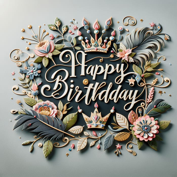 Beautifully Decorated Text: Happy Birthday Wishes | AI Art Generator ...