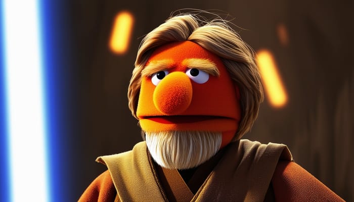 Obi-Wan Kenobi: The Muppet Jedi | AI Art Generator | Easy-Peasy.AI