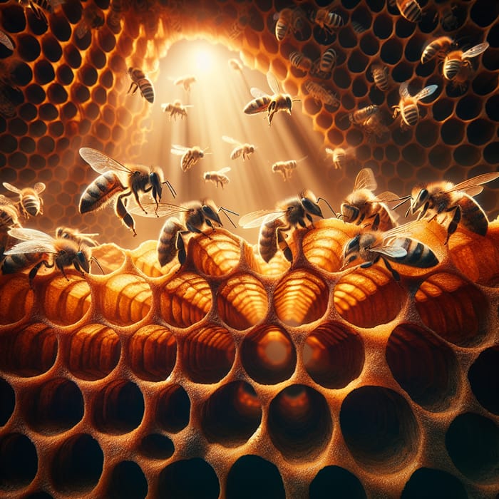 Explore the Fascinating World Inside a Beehive | AI Art Generator ...