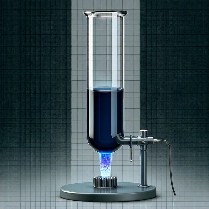 Heated Chemical Glass with Dark Blue Liquid | AI Art Generator | Easy ...