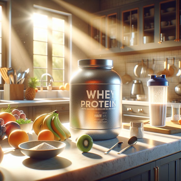 Organic Whey Protein - Natural Fitness Supplement | AI Art Generator ...