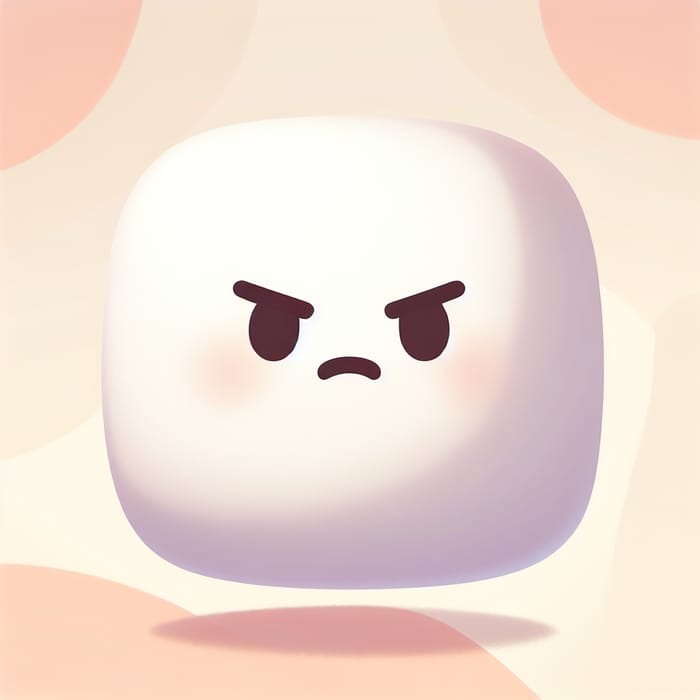 Angry Marshmallow: Emotionally Charged Character in Soft Pastel Setting ...