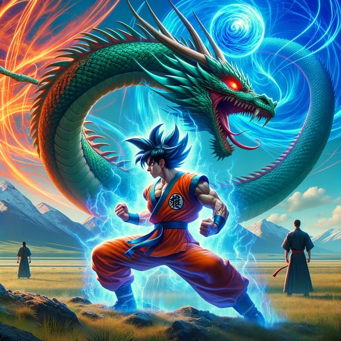Dragon Ball Anime Scene Artwork | AI Art Generator | Easy-Peasy.AI