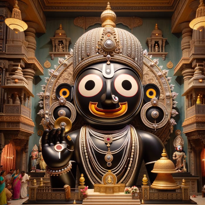 Majestic Jagannath Statue in Stunning Temple | AI Art Generator | Easy ...