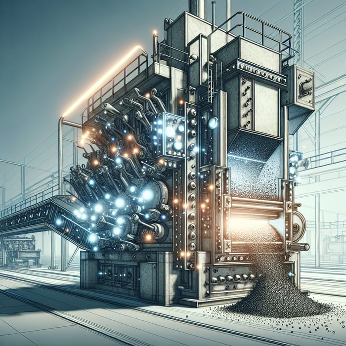 Efficient Hollow Concrete Production Machine | AI Art Generator | Easy ...